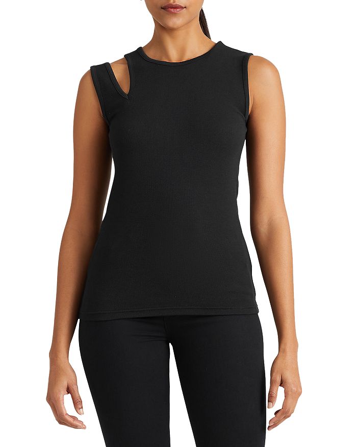 Ralph Lauren Cutout Shoulder Tank Top | Bloomingdale's