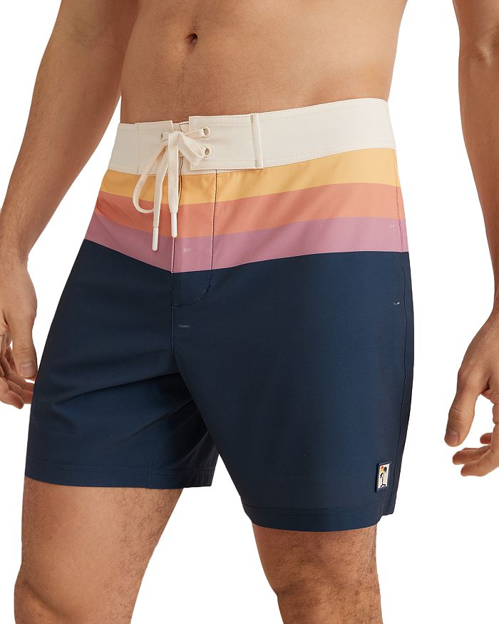 Marine Layer Striped Swim Trunks | Bloomingdale's