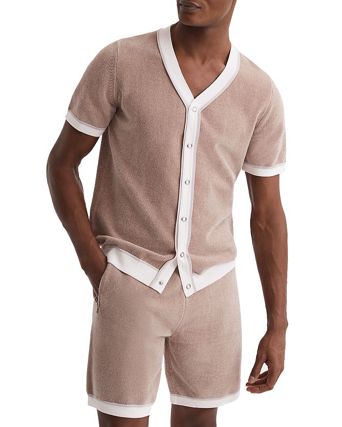 REISS Striker Short Sleeve Baseball Shirt | Bloomingdale's