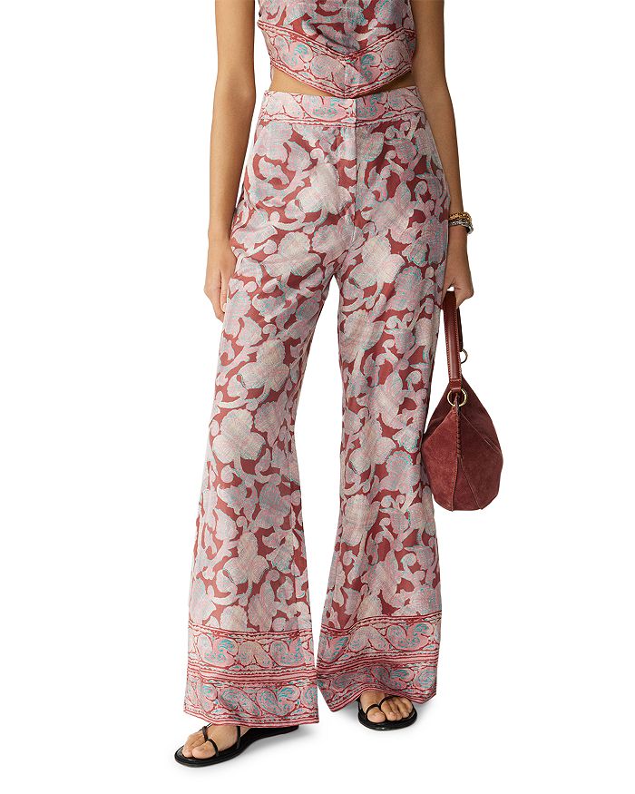ba&sh Ibbi Silk Wide Leg Pants | Bloomingdale's