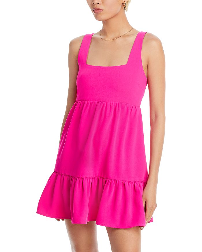 AQUA Square Neck Mini Dress - 100% Exclusive | Bloomingdale's