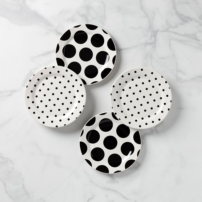 kate spade new york On The Dot Assorted Accent Plates, Set of 4 ...