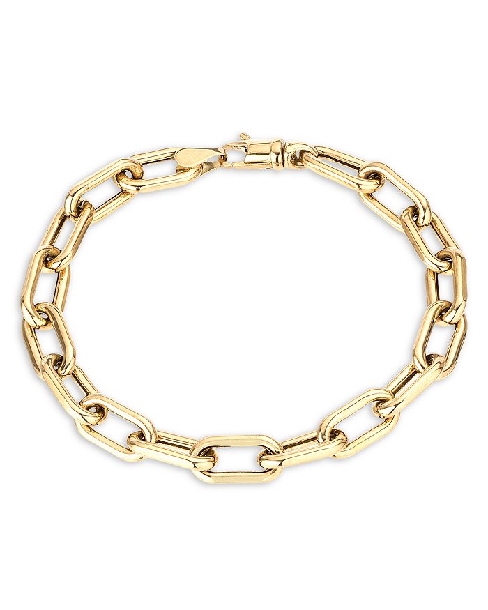 Adina Reyter Polished Wide Chain Link Bracelet in 14K Yellow Gold ...