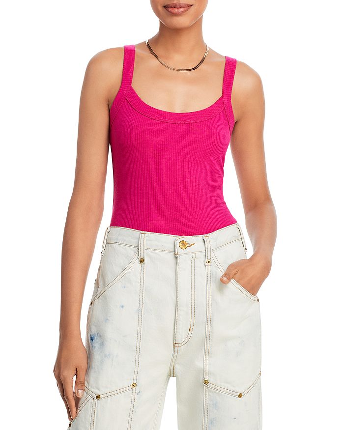 AQUA Ribbed Tank Top - 100% Exclusive | Bloomingdale's