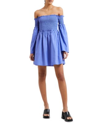 FRENCH CONNECTION Rhodes Poplin Off-the-Shoulder Mini Dress ...