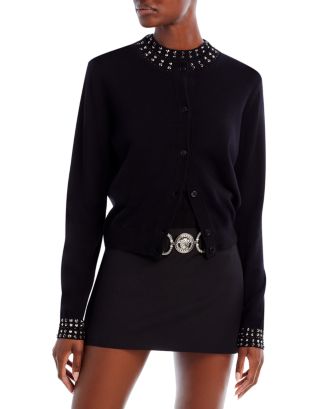 Versace Spike Embellished Cardigan | Bloomingdale's