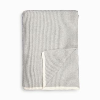 AQUA Ribbed Knit Throw - 100% Exclusive | Bloomingdale's