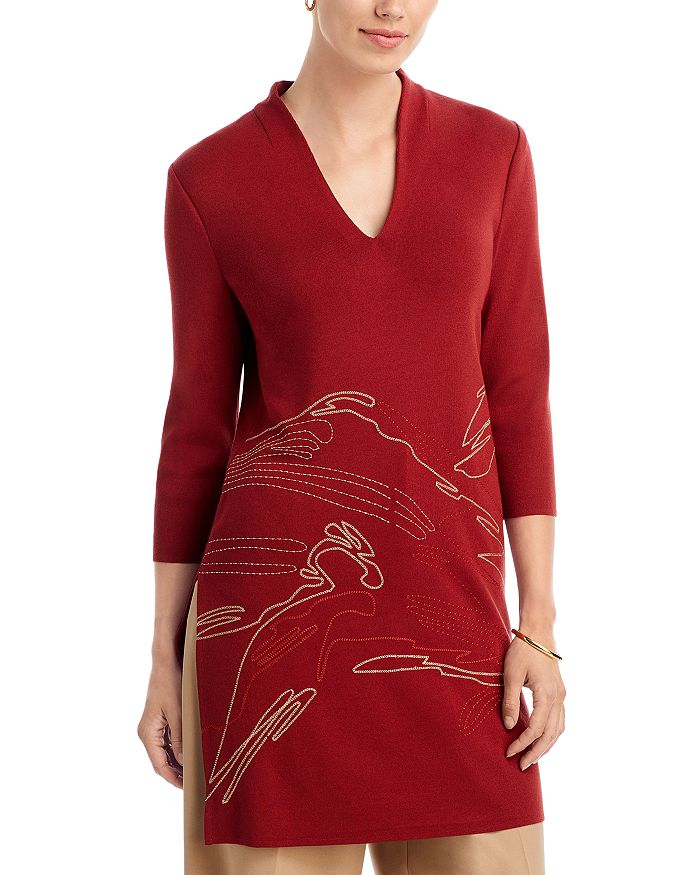 Misook Abstract Stitch Tunic | Bloomingdale's