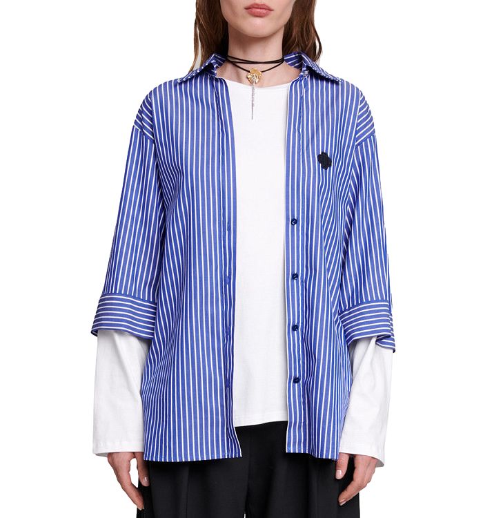 Maje Liago Layered Look Shirt | Bloomingdale's