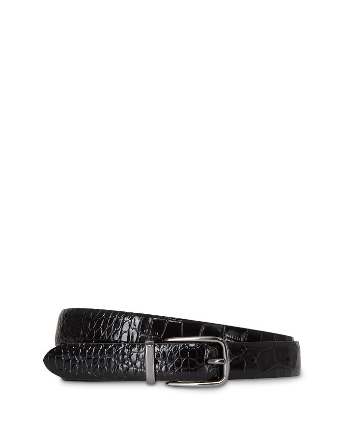 The Kooples Croco Embossed Leather Belt | Bloomingdale's