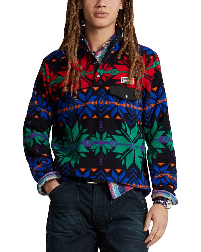 Polo Ralph Lauren Snowflake Brushed Fleece Half Snap Pullover ...