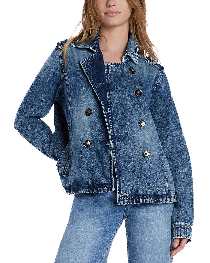 Billy T Cotton Denim Peacoat | Bloomingdale's