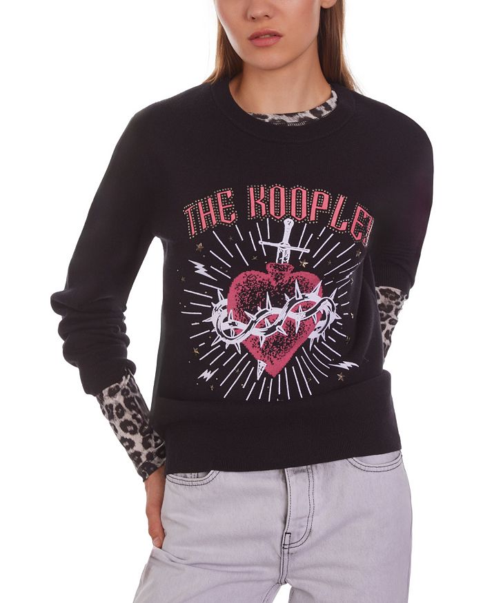 The Kooples Jacquard Graphic Knit Sweater | Bloomingdale's