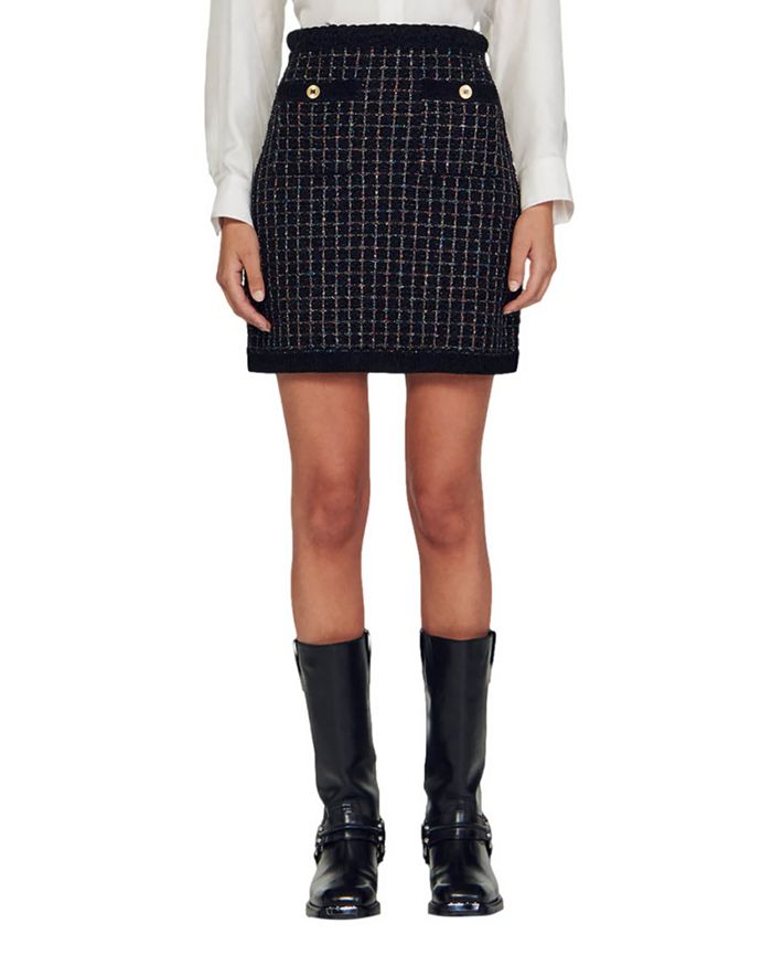 Sandro Vella Textured Knit Skirt | Bloomingdale's