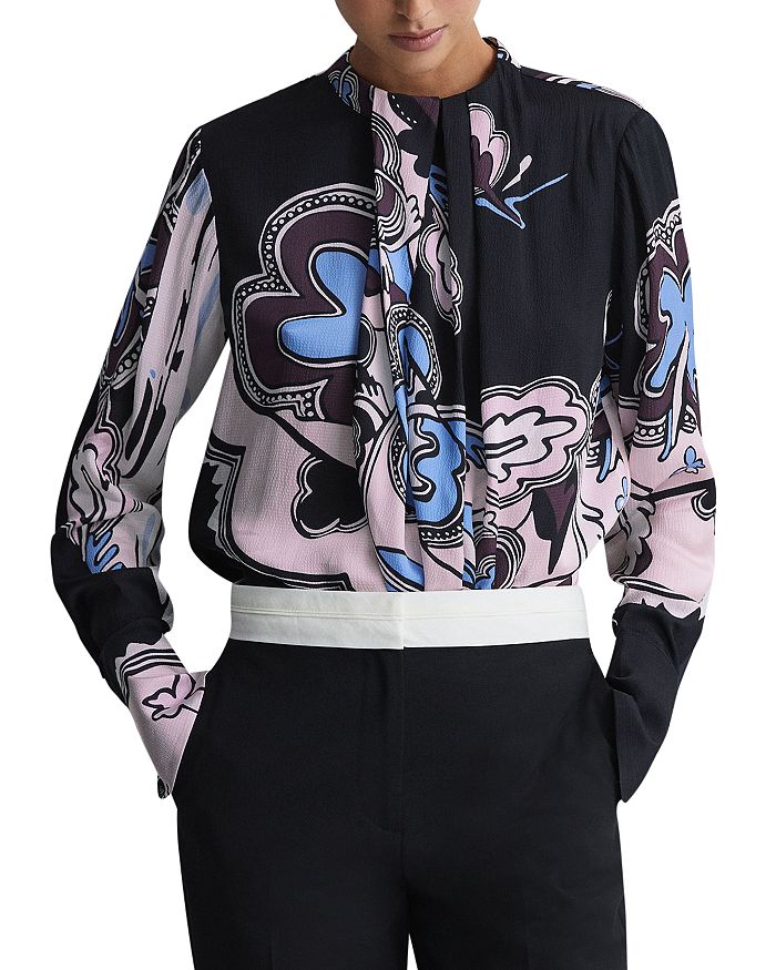REISS Sevanna Printed Top | Bloomingdale's