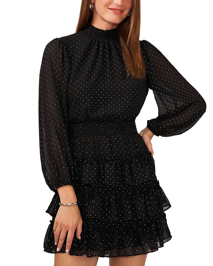 1.STATE Smocked Ruffle Mini Dress | Bloomingdale's