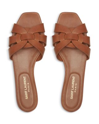 Click here for Saint Laurent Womens Tribute Mules in Metallic Lea... prices