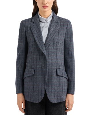 Emporio Armani Check Pattern Blazer | Smart Closet