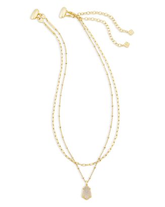 Kendra Scott Alexandria Multi Strand Necklace in 14K Gold Plated or ...