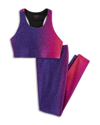 Terez Girls' Hi Shine Jewel Glitter Sports Bra & Jewel Glitter Leggings ...