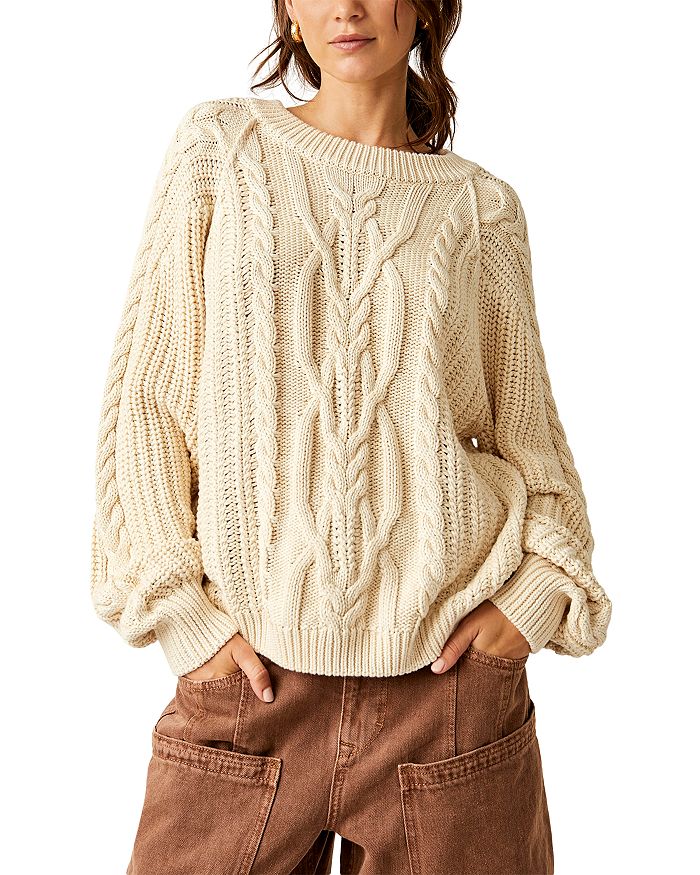Free People Frankie Cable Sweater | Bloomingdale's