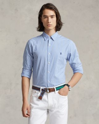 Click here for Polo Ralph Lauren Slim Fit Long Sleeve Poplin Butt... prices