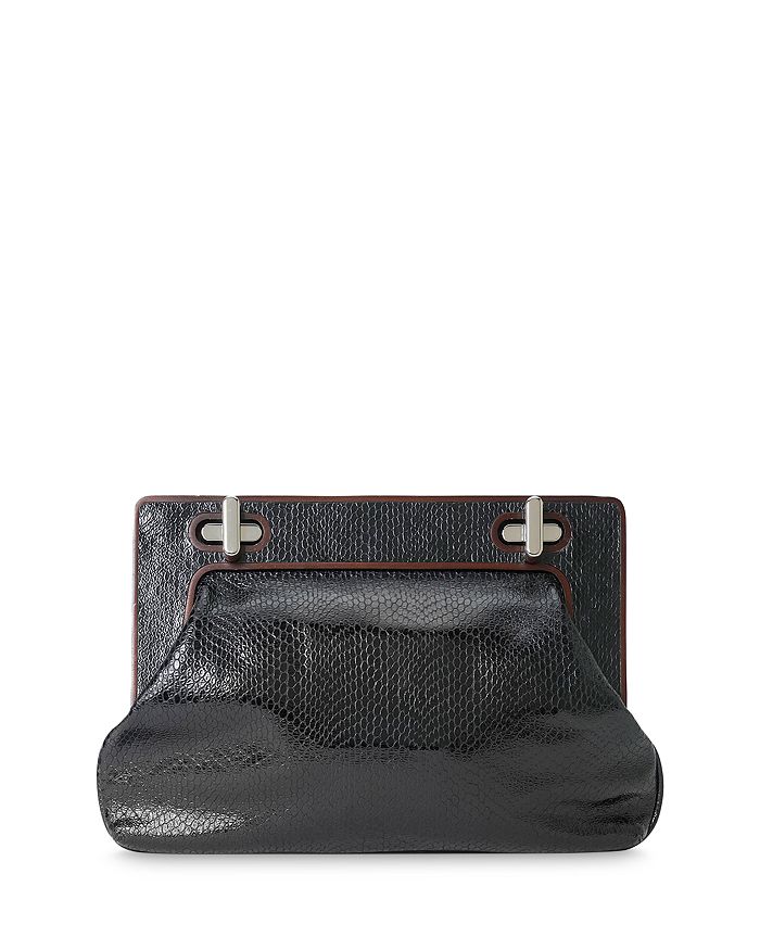 STAUD Alba Frame Leather Clutch | Bloomingdale's