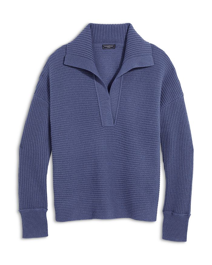 Vineyard Vines Cashmere Ribbed Polo Sweater | Bloomingdale's