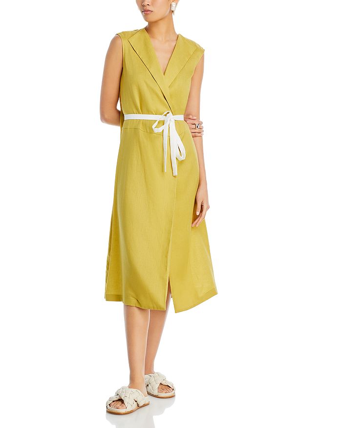 Fabiana Filippi Linen Wrap Dress | Bloomingdale's
