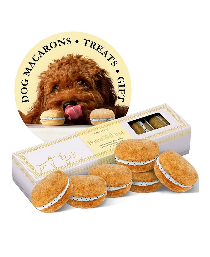Bonne et Filou Vanilla Dog Macarons, 6 Count | Bloomingdale's