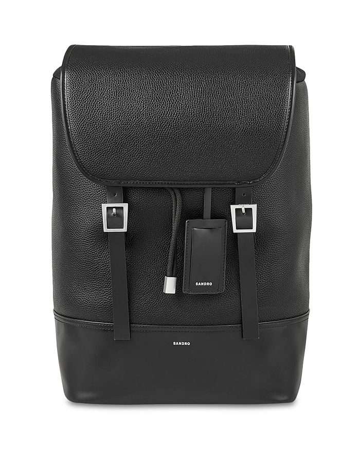 Sandro Explorer Canvas and Leather Backpack | Bloomingdale's