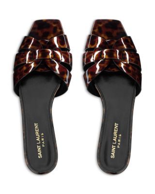 Click here for Saint Laurent Womens Tribute Mules in Metallic Lea... prices