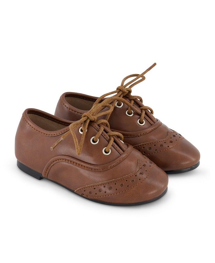 Zeebrakids Unisex Wingtip Lace Up Shoes - Toddler, Little Kid ...