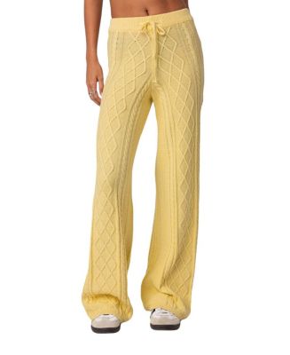 Edikted Kasey Cable Knit Pants | Bloomingdale's