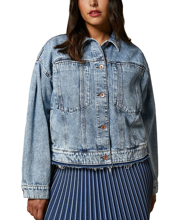 Marina Rinaldi Marble Wash Denim Jacket | Bloomingdale's