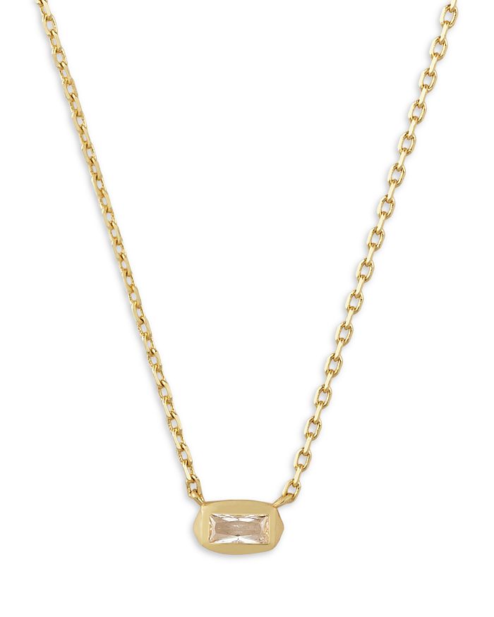 Kendra Scott Fern Short Pendant Necklace in 14K Gold Plated, 16 ...