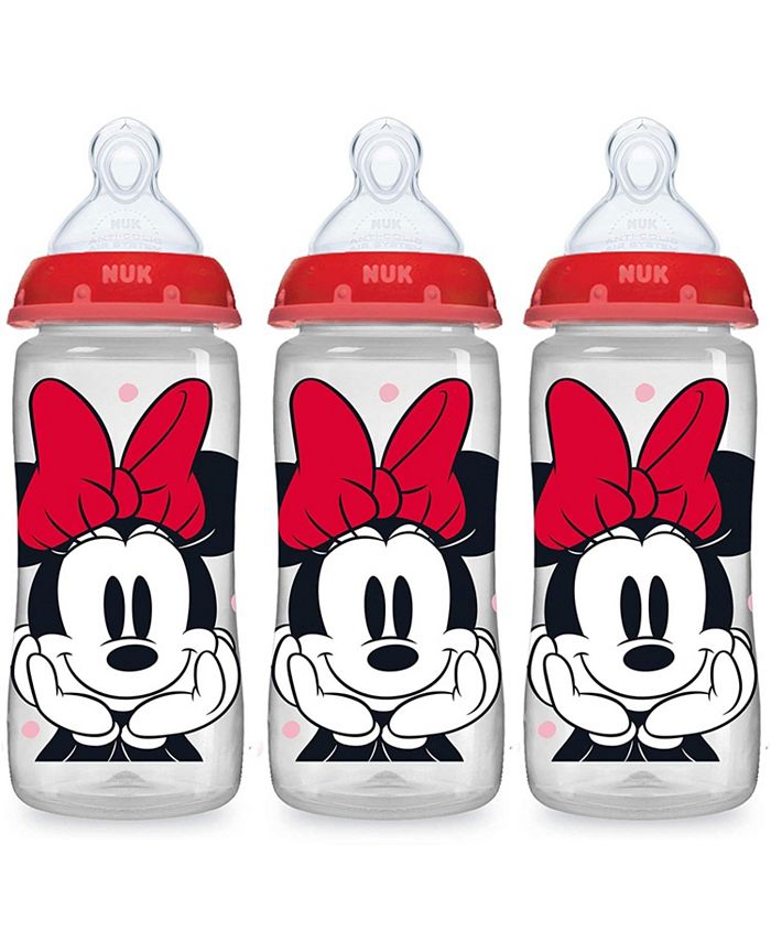 NUK Smooth Flow Anti Colic Baby Bottle, Minnie Mouse, 10 oz, 3 Pack ...