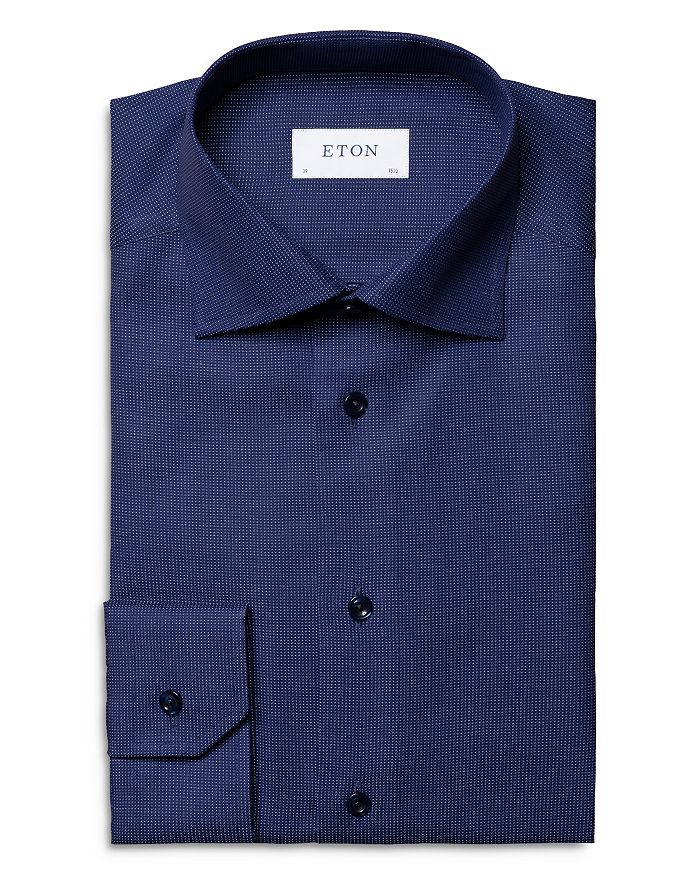 Eton Contemporary Fit Pin Dot Organic Cotton Dress Shirt | Bloomingdale's