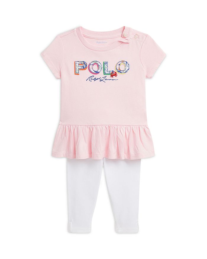Ralph Lauren Polo Girls' 2-Pc. Tropical Logo Jersey Tee & Leggings Set ...