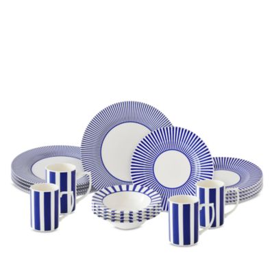 Spode Blue Italian Stecatto Dinnerware  16 Piece Set