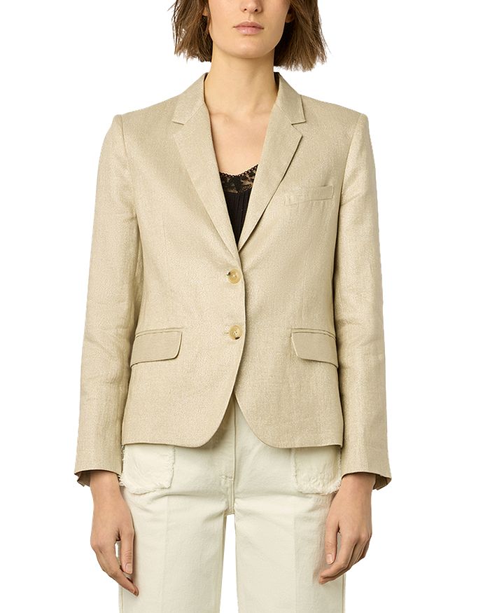 Gerard Darel Brendi Linen Blend Single Breasted Blazer | Bloomingdale's Gerard Darel Brendi Linen Blend Single Breasted Blazer | Bloomingdale's