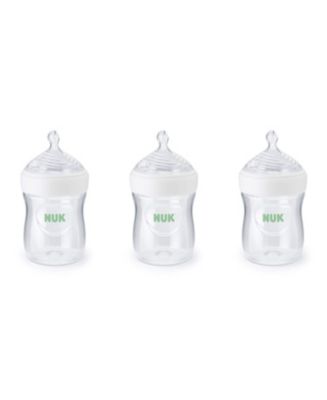 NUK Simply Natural Baby Bottles, 5 oz, 3 Pack, Neutral White ...