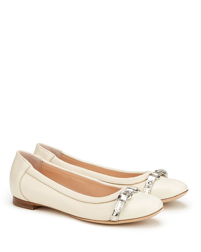 AGL Women's Monika Chalk Slip On Hardware Ballet Flats | Bloomingdale's