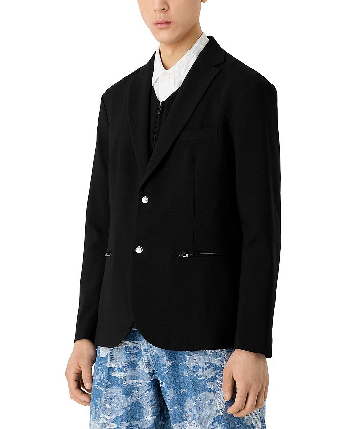 Emporio Armani Regular Fit Removable Full Zip Bib Blazer | Bloomingdale's