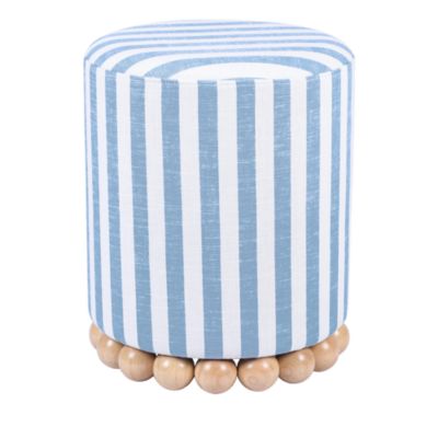 Click here for Tov Furniture Dex Striped Linen Ottoman prices