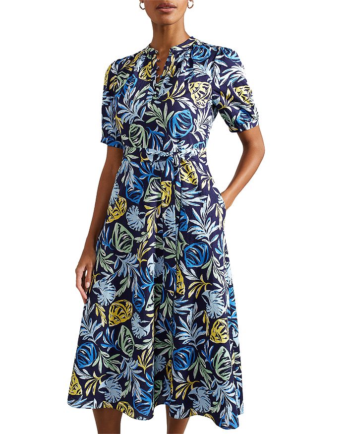 HOBBS LONDON Merle Printed Midi Dress | Bloomingdale's