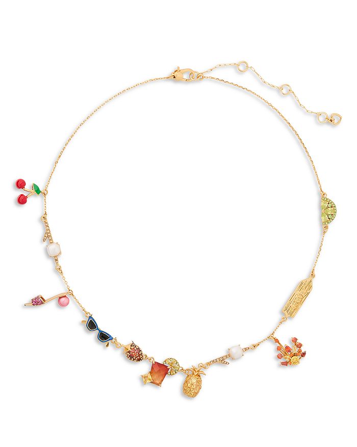 kate spade new york Sweet Treasures Mixed Stone Charm Scatter Necklace ...