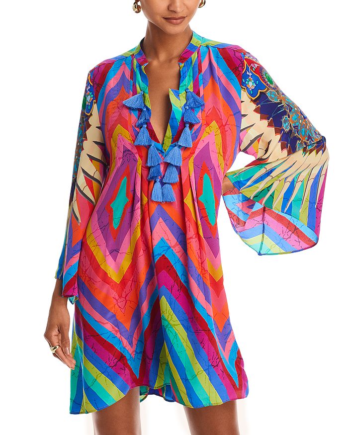 MODA BARONESSA Sardinia Silk Swim Cover Up Tunic | Bloomingdale's