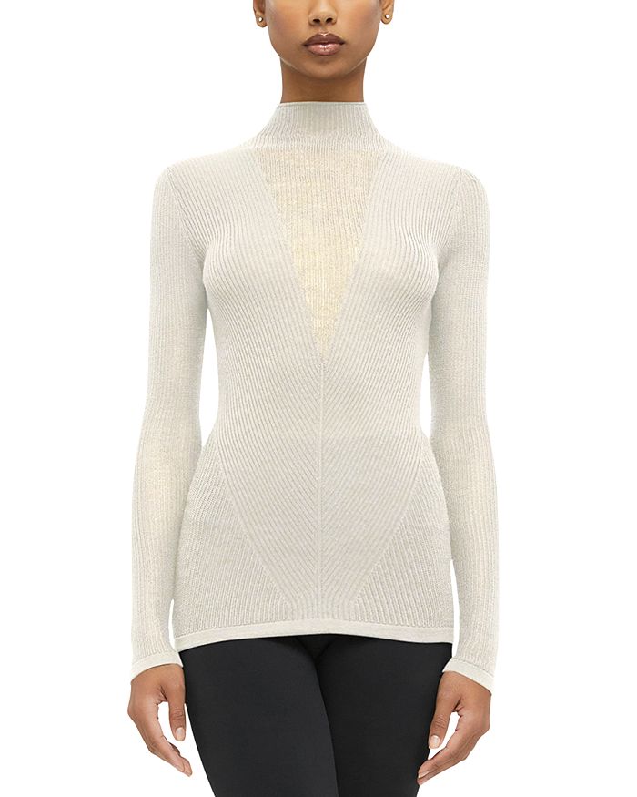 Wolford Aurora Rib Net Wool Top | Bloomingdale's