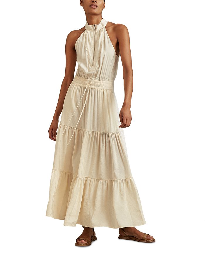 REISS Taylor Zip Front Halter Dress | Bloomingdale's